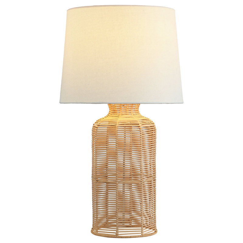Bay Isle Home™ Nairobi Empire Shade Handwoven Rattan Table Lamp Natural | Wayfair